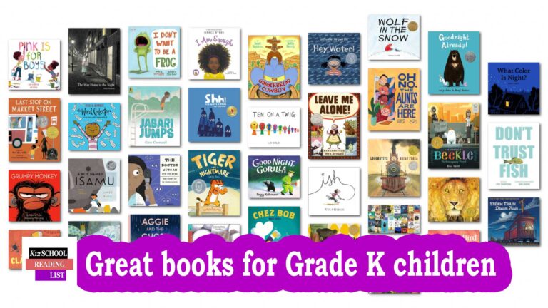 Books for grade K kindergarten children aged 5-6