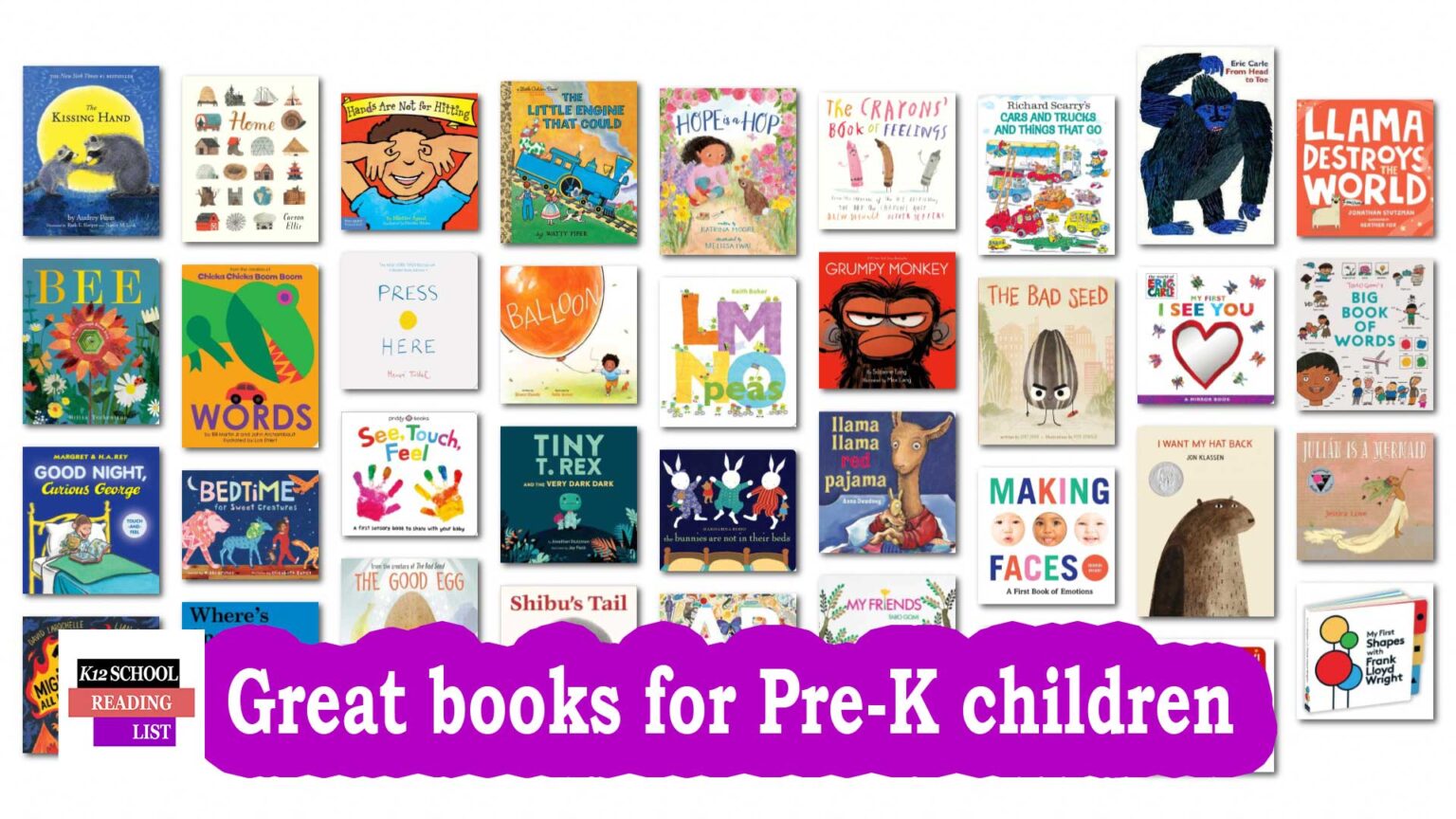 Pre-K reading books for children aged 0-4 | K-12 School Reading List
